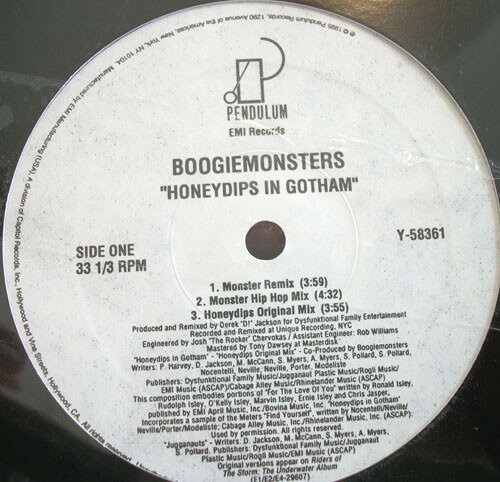 ・アーティスト Boogiemonsters ・タイトル Honeydips In Gotham ・レーベル・型番 Pendulum Records Y58361 ・フォーマット 12インチレコード ・コンディション(盤) 良い (VG+)...