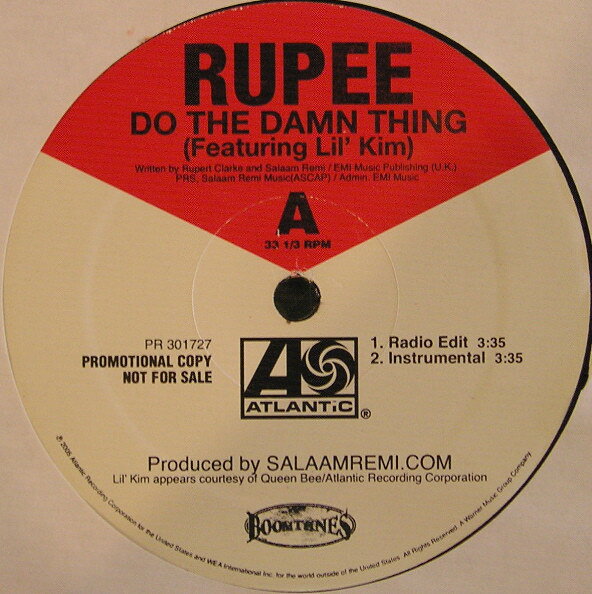 ・アーティスト Rupee ・タイトル Do The Damn Thing ・レーベル・型番 Atlantic 093795 ・フォーマット 12インチレコード ・コンディション(盤) 良い (VG+) ・コンディション(ジャケット) 良い...