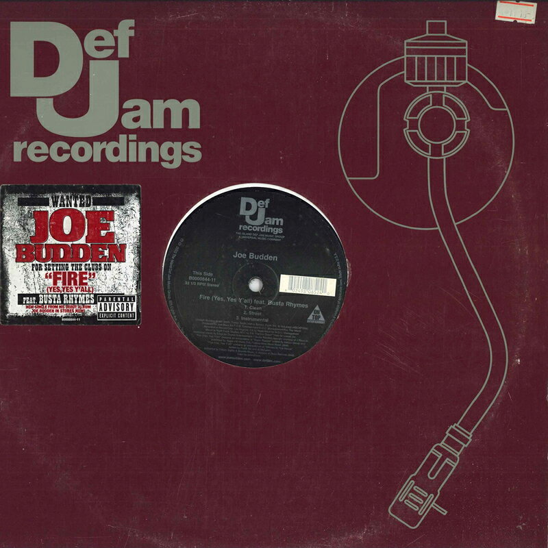 ・アーティスト Joe Budden, Busta Rhymes ・タイトル Fire (Yes, Yes Y'all) ・レーベル・型番 Def Jam Recordings, On Top Entertainment B00008441...