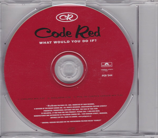 ・アーティスト Code Red ・タイトル What Would You Do If...? ・レーベル・型番 Polydor PCD544PROMO ・フォーマット CD ・コンディション(盤) 可 (VG) ・コンディション(ジャケッ...