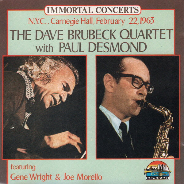 ・アーティスト Dave Brubeck ・タイトル N.Y.C., Carnegie Hall, February 22, 1963 ・レーベル・型番 Giants Of Jazz CD53031 ・フォーマット CD ・コンディション(...