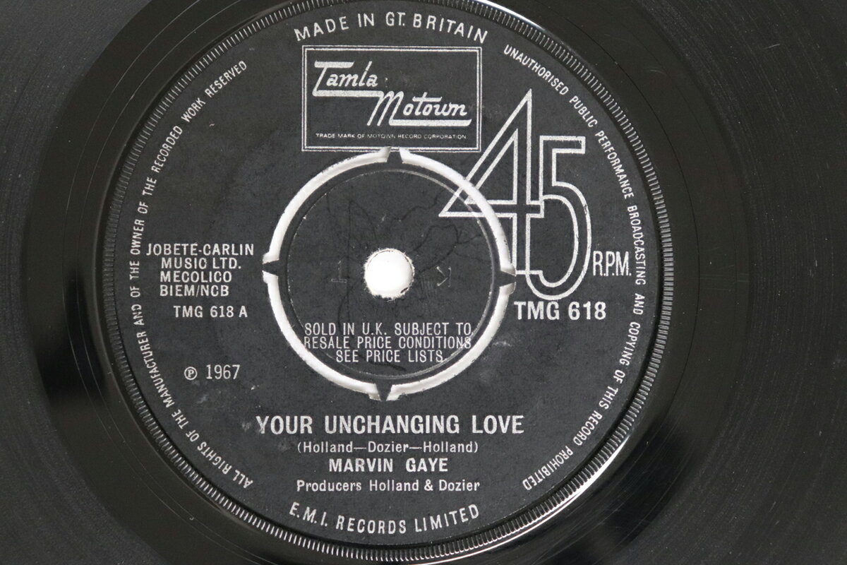 ・アーティスト Marvin Gaye ・タイトル Your Unchanging Love / I'll Take Care Of You ・レーベル・型番 TAMLA MOTOWN TMG618 ・フォーマット 7インチレコード ・コン...