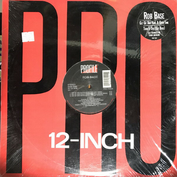 ・アーティスト Rob Base ・タイトル Get Up And Have A Good Time / Turn It Out ・レーベル・型番 Profile Records PRO7292 ・フォーマット 12インチレコード ・コンデ...