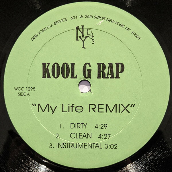 ・アーティスト Kool G Rap / Master Fuol ・タイトル My Life (Remix) / It's On ・レーベル・型番 New York DJ Service WCC1295 ・フォーマット 12インチレコード ...