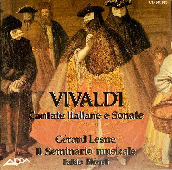 ・アーティスト Vivaldi, Gerard Lesne ・タイトル Cantate Italiane E Sonate ・レーベル・型番 Adda 581053 ・フォーマット CD ・コンディション(盤) 良い (VG+) ・コンディ...