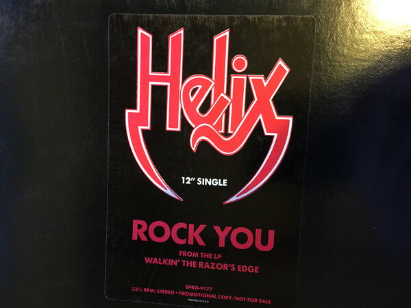 ・アーティスト Helix ・タイトル Rock You ・レーベル・型番 Capitol Records SPRO9177 ・フォーマット LPレコード ・コンディション(盤) 良い (VG+) ・コンディション(ジャケット) 可 (VG...