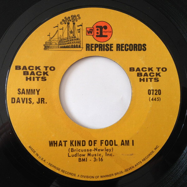 ・アーティスト Sammy Davis Jr. ・タイトル What Kind Of Fool Am I / Gonna Build Me A Mountain ・レーベル・型番 Reprise Records 0720 ・フォーマット 7...