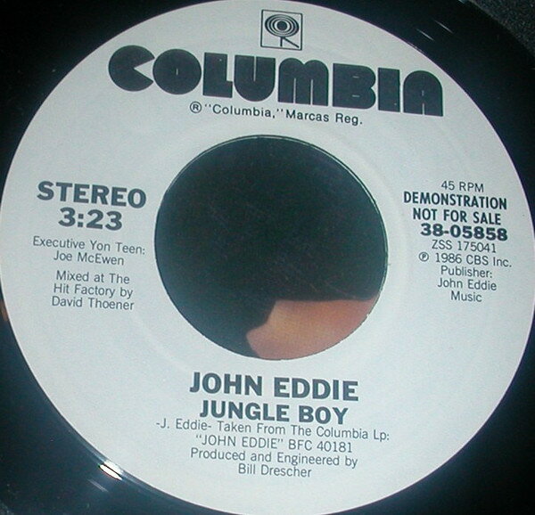・アーティスト John Eddie ・タイトル Jungle Boy ・レーベル・型番 Columbia 3805858PROMO ・フォーマット 7インチレコード ・コンディション(盤) 良い (VG+) ・コンディション(ジャケット)...