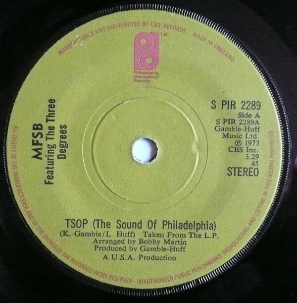 ・アーティスト MFSB, The Three Degrees ・タイトル TSOP (The Sound Of Philadelphia) ・レーベル・型番 ・フォーマット 7インチレコード ・コンディション(盤) 可 (VG) ・コンデ...