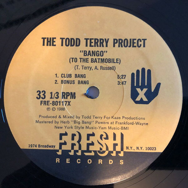・アーティスト Todd Terry Project ・タイトル Bango (To The Batmobile) / Back To The Beat ・レーベル・型番 FRESH FRE80117 ・フォーマット 12インチレコード ・...