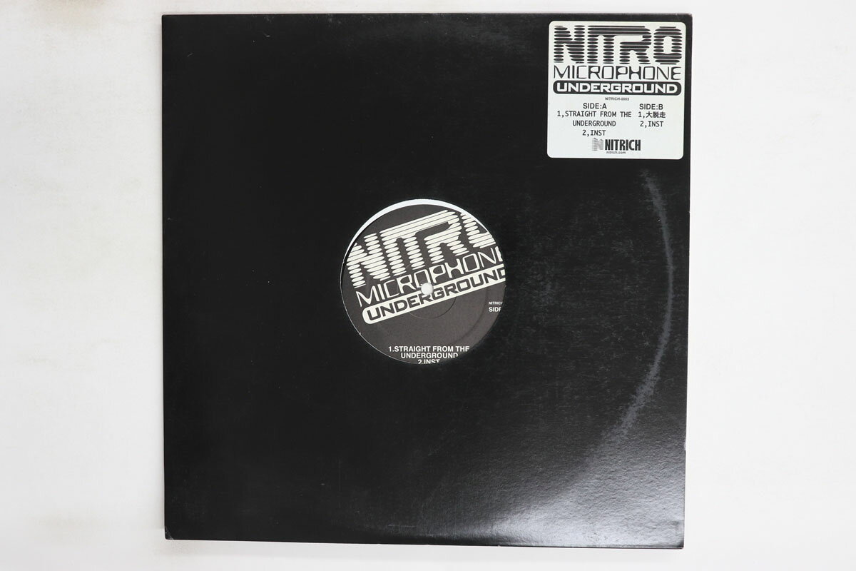 ・アーティスト Nitro Microphone Underground ・タイトル Straight From The Underground / 大脱走 ・レーベル・型番 NITRICH NITRICH0003 ・フォーマット 12イン...
