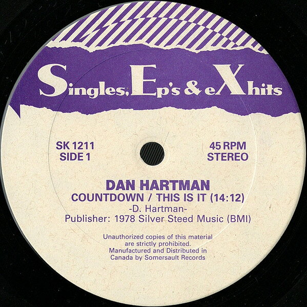・アーティスト Dan Hartman ・タイトル Countdown / This Is It ・レーベル・型番 Singles, Ep's & eXhits SK1211 ・フォーマット LPレコード ・コンディション(盤) 良い (V...