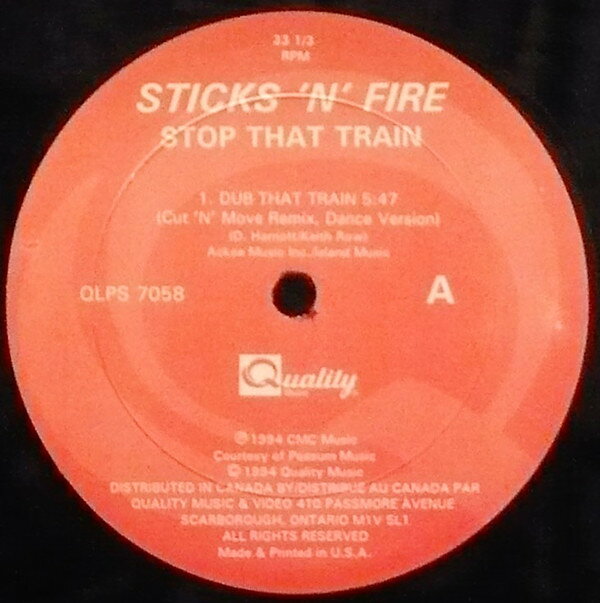 ・アーティスト Sticks 'N' Fire ・タイトル Stop That Train ・レーベル・型番 Quality Music QLPS7058 ・フォーマット LPレコード ・コンディション(盤) 良い (VG+) ・コンディシ...