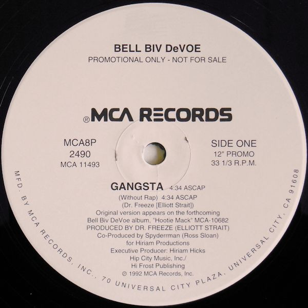 ・アーティスト Bell Biv Devoe ・タイトル Gangsta ・レーベル・型番 MCA MCA8P2490 ・フォーマット 12インチレコード ・コンディション(盤) 良い (VG+) ・コンディション(ジャケット) 良い (V...
