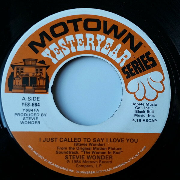 ・アーティスト Stevie Wonder ・タイトル I Just Called To Say I Love You / Love Light In Flight ・レーベル・型番 Motown YES684 ・フォーマット 7インチレコ...