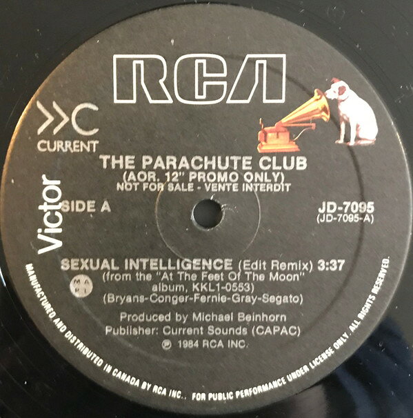 ・アーティスト Parachute Club ・タイトル Sexual Intelligence ・レーベル・型番 RCA JD7095 ・フォーマット LPレコード ・コンディション(盤) 良い (VG+) ・コンディション(ジャケット)...