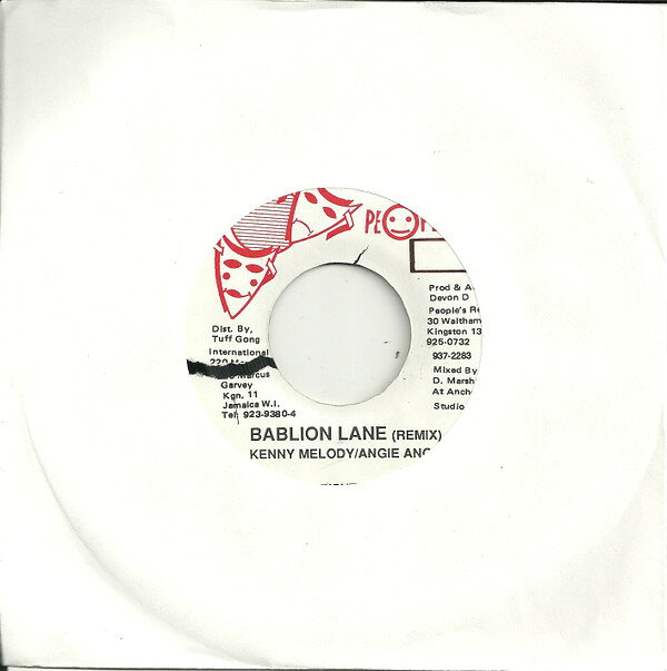 ・アーティスト Kenny Melody / Angie Angel ・タイトル Bablion Lane (Remix) ・レーベル・型番 People's Records NONE ・フォーマット 7インチレコード ・コンディション(盤...