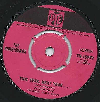 ・アーティスト Honeycombs ・タイトル This Year, Next Year... ・レーベル・型番 PYE RECORDS 7N15979 ・フォーマット 7インチレコード ・コンディション(盤) 可 (VG) ・コンディシ...