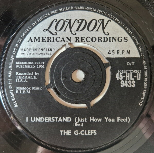 ・アーティスト G-Clefs ・タイトル I Understand (Just How You Feel) ・レーベル・型番 London Records 45HLU9433 ・フォーマット 7インチレコード ・コンディション(盤) 可 ...