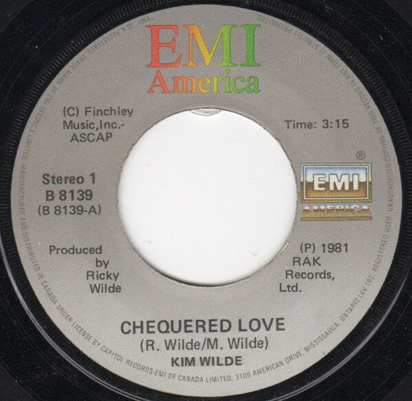 ・アーティスト Kim Wilde ・タイトル Chequered Love ・レーベル・型番 EMI America B8139 ・フォーマット 7インチレコード ・コンディション(盤) 良い (VG+) ・コンディション(ジャケット) ...