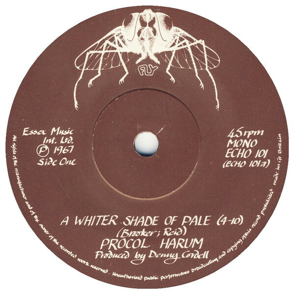 ・アーティスト Procol Harum ・タイトル A Whiter Shade Of Pale ・レーベル・型番 Fly Records ECHO101 ・フォーマット 7インチレコード ・コンディション(盤) 良い (VG+) ・コン...