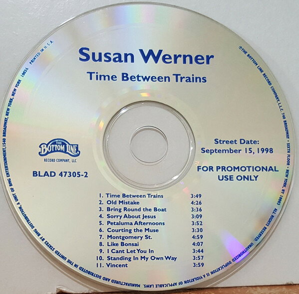 ・アーティスト Susan Werner ・タイトル Time Between Trains ・レーベル・型番 The Bottom Line Record Company, L.L.C. BLAD473052 ・フォーマット CD ・コン...
