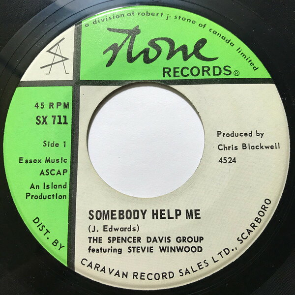 ・アーティスト Spencer Davis Group, Steve Winwood ・タイトル Somebody Help Me / Keep On Running ・レーベル・型番 Stone Records SX711 ・フォーマット...