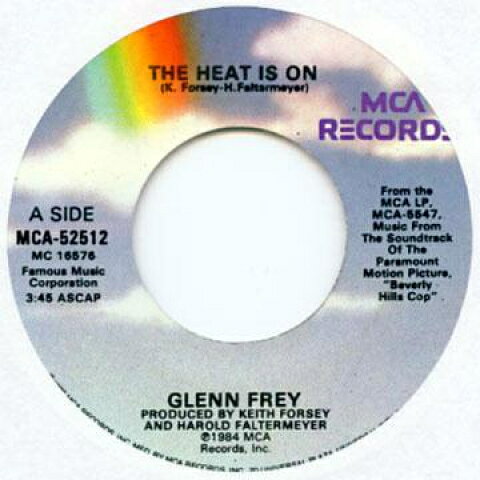 ・アーティスト Glenn Frey / Harold Faltermeyer ・タイトル Heat Is On / Shoot Out ・レーベル・型番 Mca MCA525127 ・フォーマット 7インチレコード ・コンディション(盤)...