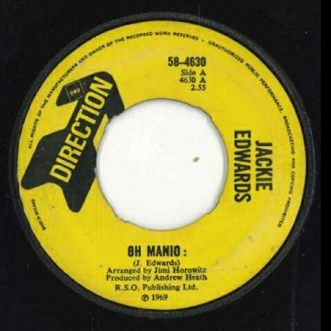 ・アーティスト Jackie Edwards ・タイトル Oh Manio / Here We Go Again ・レーベル・型番 Direction 584630 ・フォーマット 7インチレコード ・コンディション(盤) 新品 (M) ・...