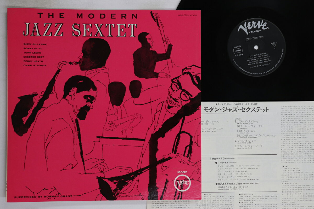 ・アーティスト Modern Jazz Sextet ・タイトル Modern Jazz Sextet ・レーベル・型番 VERVE MV4019 ・フォーマット LPレコード ・コンディション(盤) 良い (VG+) ・コンディション(ジ...