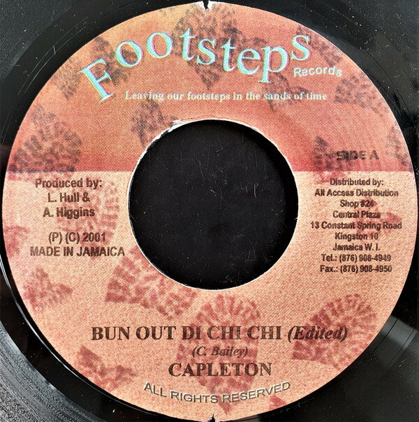 ・アーティスト Capleton ・タイトル Bun Out Di Chi Chi ・レーベル・型番 Footsteps Records NONE ・フォーマット 7インチレコード ・コンディション(盤) 良い (VG+) ・コンディション...