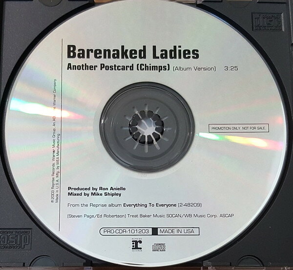 ・アーティスト Barenaked Ladies ・タイトル Another Postcard (Chimps) ・レーベル・型番 Reprise PROCDR101203 ・フォーマット CD ・コンディション(盤) 良い (VG+) ・...