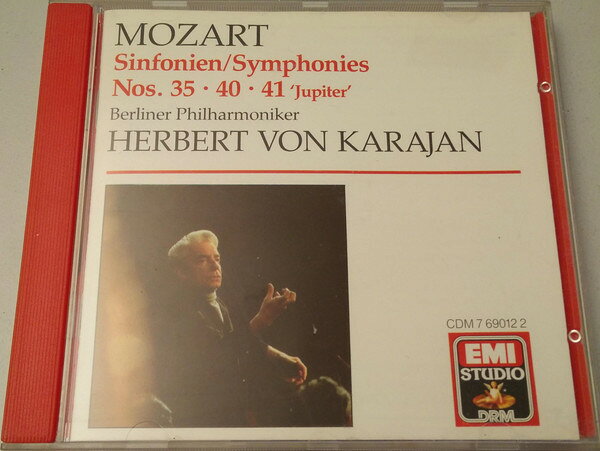 ・アーティスト Mozart, Berliner Philharmoniker, Herbert von Karajan ・タイトル Sinfonien/Symphonies Nos. 35, 40, 41 ・レーベル・型番 EMI CDM...