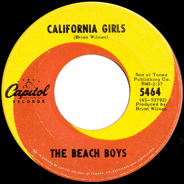 ・アーティスト Beach Boys ・タイトル California Girls / Let Him Run Wild ・レーベル・型番 Capitol Records 5464 ・フォーマット 7インチレコード ・コンディション(盤) ...