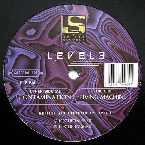 ・アーティスト Level 3 ・タイトル Contamination / Living Machine ・レーベル・型番 Liftin' Spirit Records ADMM19 ・フォーマット 12インチレコード ・コンディション(盤...