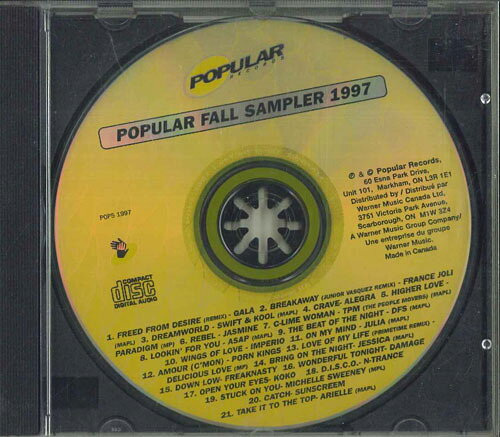 ・アーティスト Various ・タイトル Popular Fall Sampler 1997 ・レーベル・型番 POPULAR POP51997 ・フォーマット CD ・コンディション(盤) 良い (VG+) ・コンディション(ジャケット...