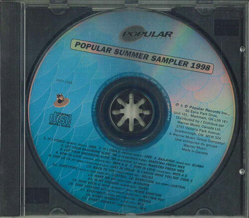 ・アーティスト Various ・タイトル Popular Summer Sampler 1998 ・レーベル・型番 POPULAR POP71998 ・フォーマット CD ・コンディション(盤) 良い (VG+) ・コンディション(ジャケ...