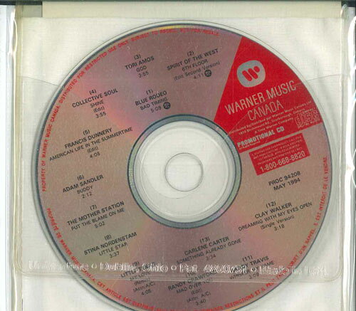 ・アーティスト Various ・タイトル Warner Music Canada May 1994 - Vol. 208 ・レーベル・型番 WARNER MUSOC CANADA PROC94208 ・フォーマット CD ・コンディション...