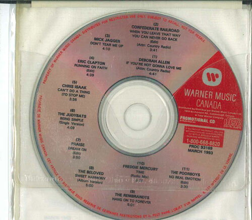 ・アーティスト Various ・タイトル Warner Music Canada March1993 - Vol. 169 ・レーベル・型番 WARNER MUSIC CANADA PROC93169 ・フォーマット CD ・コンディショ...