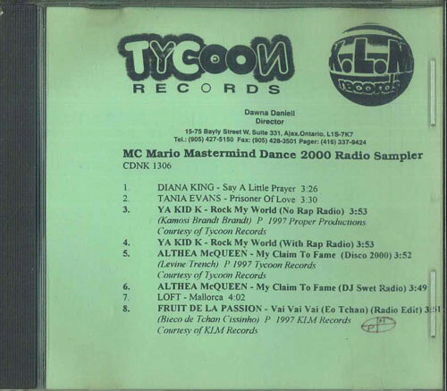 ・アーティスト Various ・タイトル Mastermind Dance 2000 Radio Sampler ・レーベル・型番 HTYCOON CDNK1306 ・フォーマット CD ・コンディション(盤) 良い (VG+) ・コンデ...