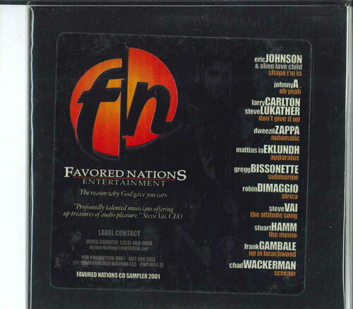 ・アーティスト Various ・タイトル Favored Nations Cd Sampler 2001 ・レーベル・型番 FAVORED NATIONS ENTERTAINMENT FNP10012 ・フォーマット CD ・コンディショ...