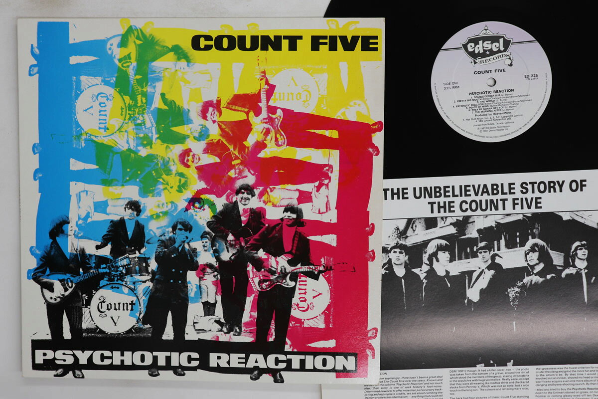 ・アーティスト Count Five ・タイトル Psychotic Reaction ・レーベル・型番 Edsel ED225 ・フォーマット LPレコード ・コンディション(盤) 非常に良い(EX) ・コンディション(ジャケット) 非常...