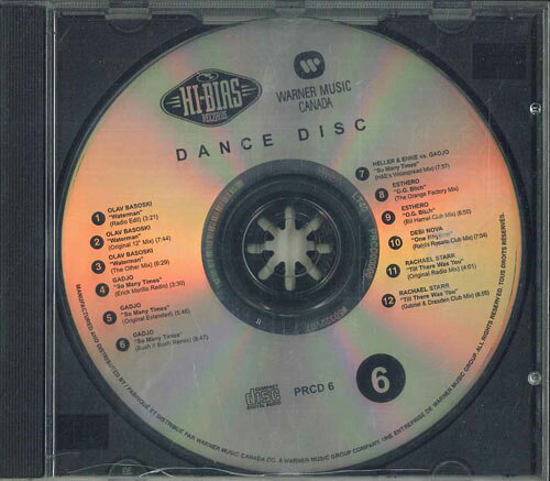 ・アーティスト Various ・タイトル Dance Disk 6 ・レーベル・型番 WARNER MUSIC CANADA PRCD6 ・フォーマット CD ・コンディション(盤) 良い (VG+) ・コンディション(ジャケット) カバ...