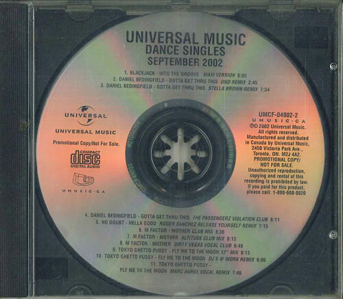 ・アーティスト Various ・タイトル Universal Music Dance Singles September 2002 ・レーベル・型番 UNIVERSAL MUSIC CANADA UMCF049022 ・フォーマット CD...
