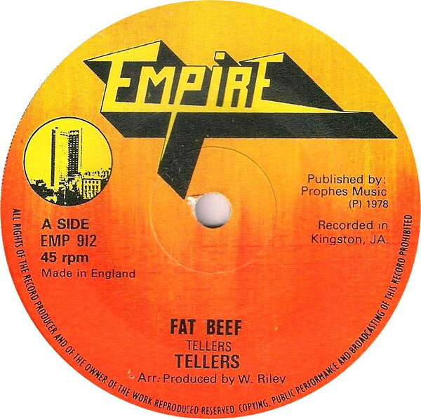 ・アーティスト Tellers ・タイトル Fat Beef ・レーベル・型番 ・フォーマット 12インチレコード ・コンディション(盤) 良い (VG+) ・コンディション(ジャケット) プレインカバー（元ジャケット／カバー無し） ・コン...