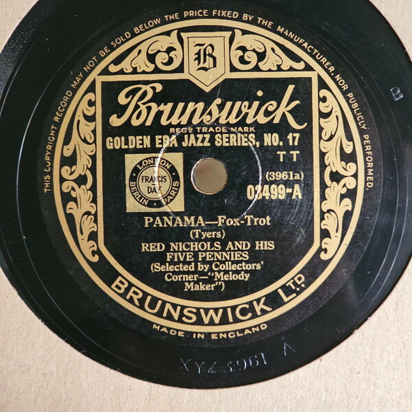 ・アーティスト Red Nichols & His Five Pennies ・タイトル Panama / Margie ・レーベル・型番 BRUNSWICK 03499 ・フォーマット 78回転SP盤レコード ・コンディション(盤) 良い...
