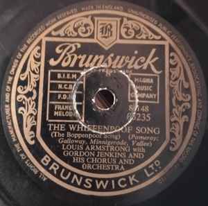 ・アーティスト Louis Armstrong, Gordon Jenkins & His Chorus & Orchestra ・タイトル The Whiffenpoof Song / Bye And Bye ・レーベル・型番 BRUNS...