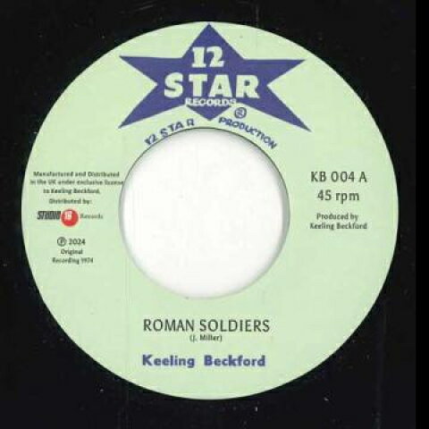 ・アーティスト Keeling Beckford ・タイトル Roman Soldiers / Version ・レーベル・型番 12 Star UK KB004 ・フォーマット 7インチレコード ・コンディション(盤) 新品 (M) ・コ...