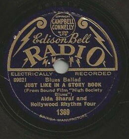 ・アーティスト Aida Sharaf & Hollywood Rhythm Four ・タイトル Just Like In A Story Book / Im In The Market For You ・レーベル・型番 EDISON B...