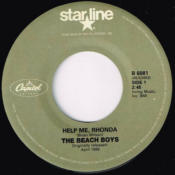 ・アーティスト Beach Boys ・タイトル Help Me, Rhonda / Do You Wanna Dance ・レーベル・型番 Capitol Records B6081 ・フォーマット 7インチレコード ・コンディション(盤...